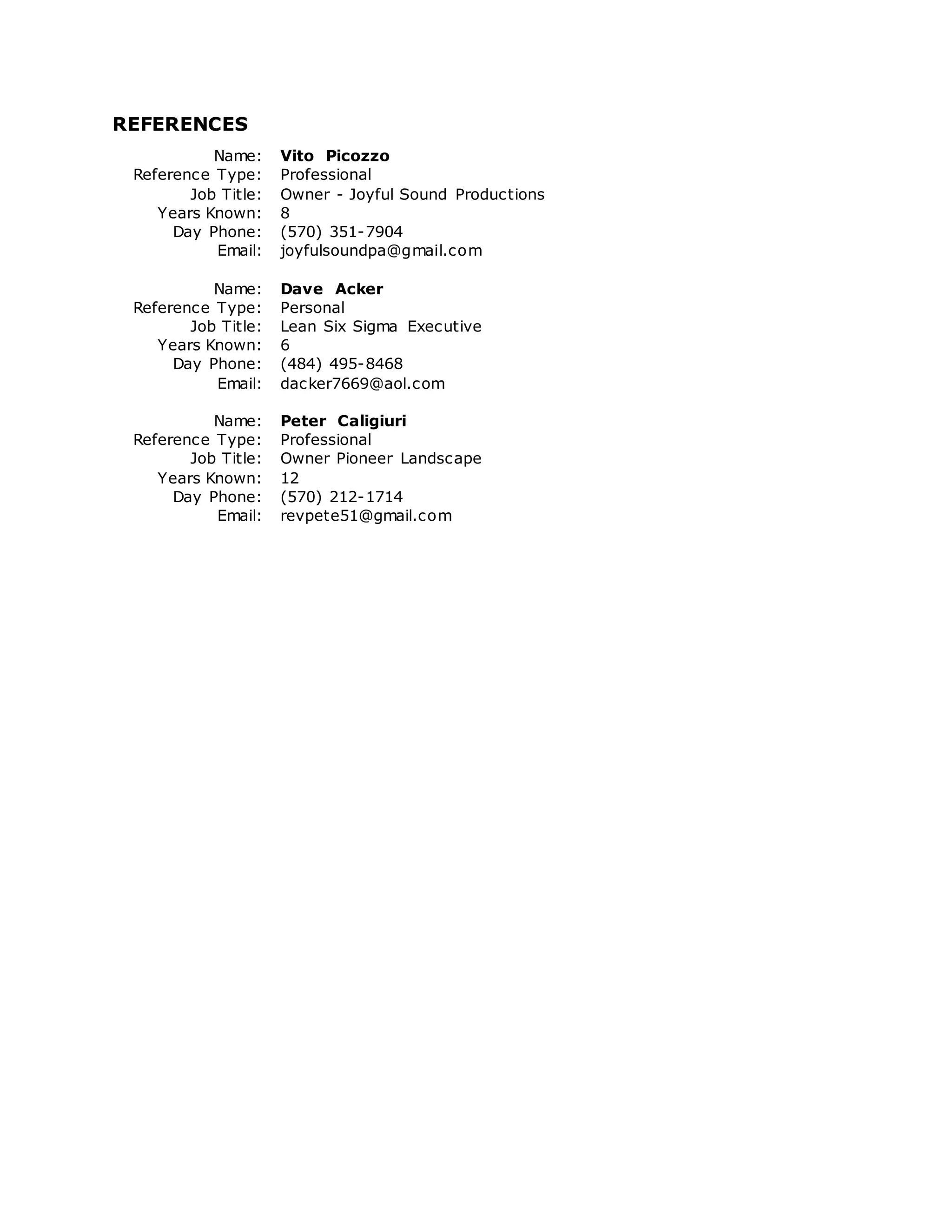 Bob sullivan resume6-16 | DOCX