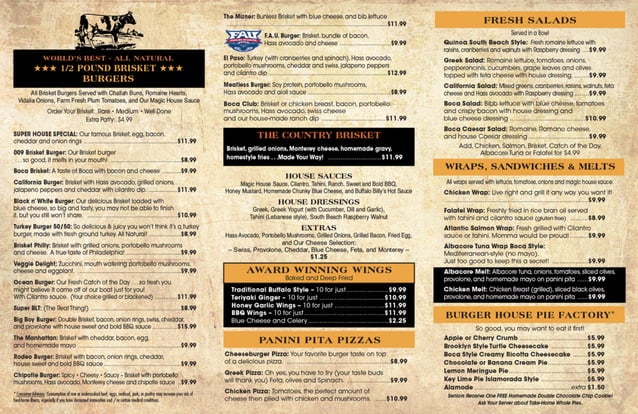 Boca Burger House Menu | PDF