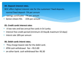 BOC marketing mix | PPTX