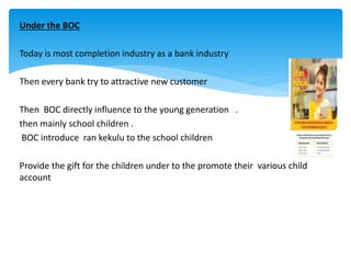 BOC marketing mix | PPTX