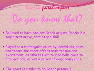 Boccia | PPTX