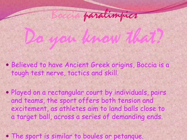 Boccia | PPTX