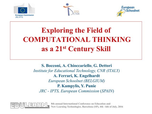 Exploring The Field Of Computational Thinking As A 21st Century Skill Ppt