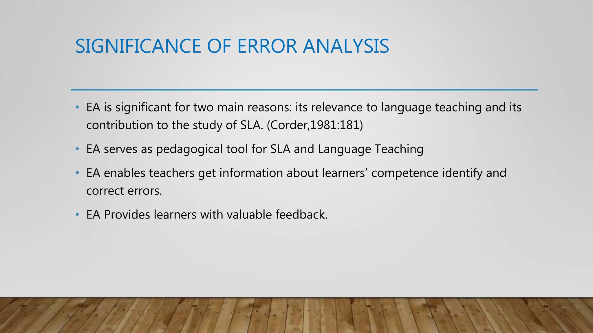 Error Analysis developed by Bochra Benaicha | PPTX | Educational ...