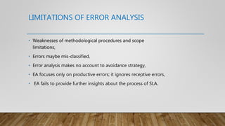 Error Analysis developed by Bochra Benaicha | PPTX