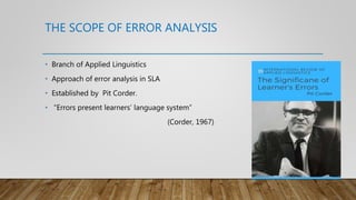 Error Analysis developed by Bochra Benaicha | PPTX