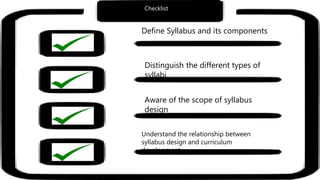 Syllabus Design | PPTX