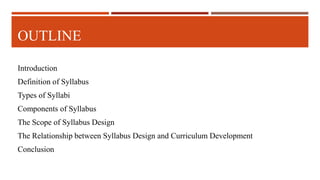 Syllabus Design | PPTX
