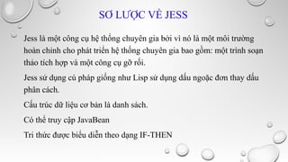 Báo cáo Jess(Java Expert System Shell) | PPT