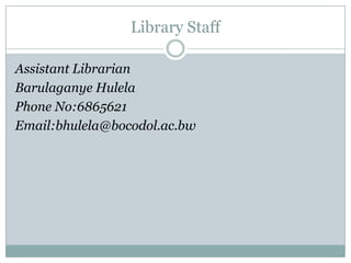 Botswana College of Distance and Open Learning Library Orientation-Maun ...