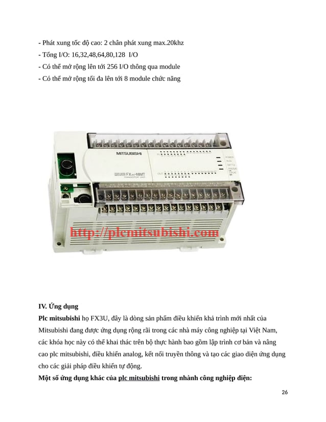 BÁO cáo học tập về PLC MITSHUBISHI FX3U.pdf