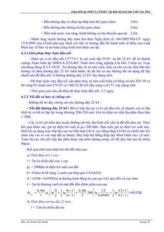 Báo cáo kinh tế kỹ thuật công trình trạm biến áp 560 kva220,4kv cấp ...