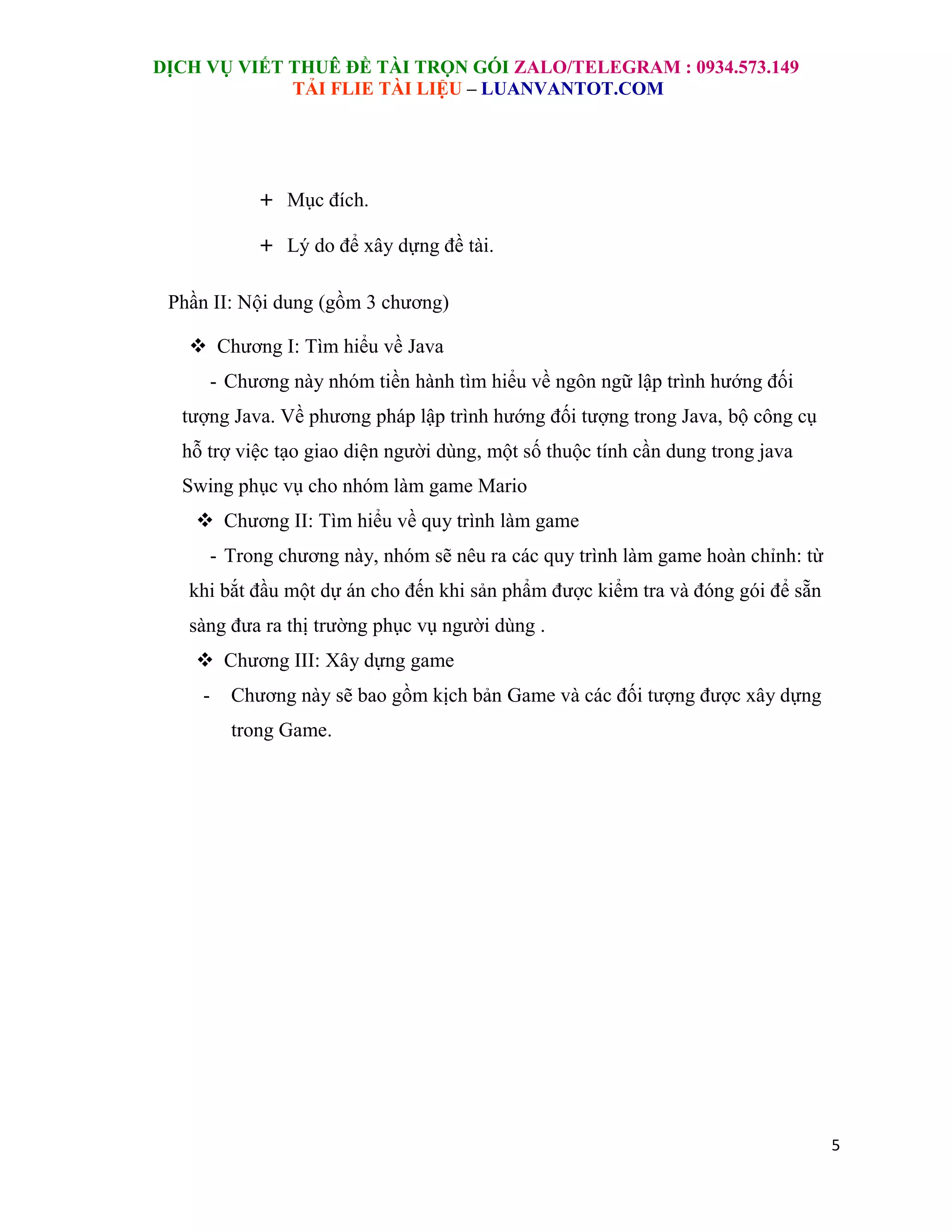 BÁO CÁO ĐỒ ÁN - Tìm Hiểu JAVA Và Xây Dựng Game Mario.docx