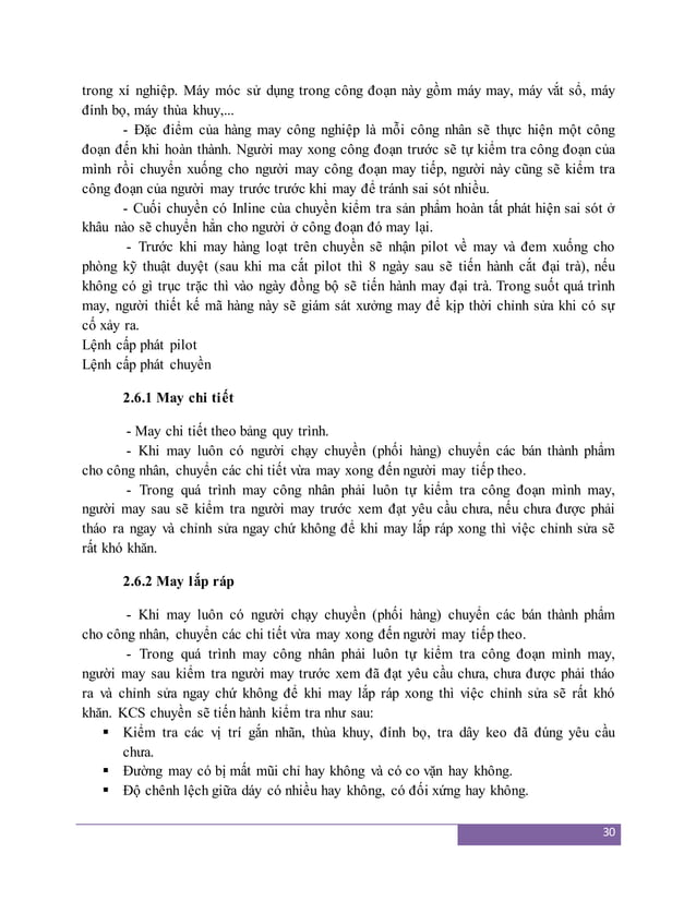 Báo cáo ngành may quy trình công nghệ sản xuất quần jean | DOCX