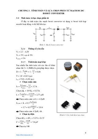Báo cáo đồ án Thiết kế mạch DC-DC boost converter | PDF
