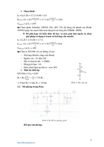 Báo cáo đồ án Thiết kế mạch DC-DC boost converter | PDF