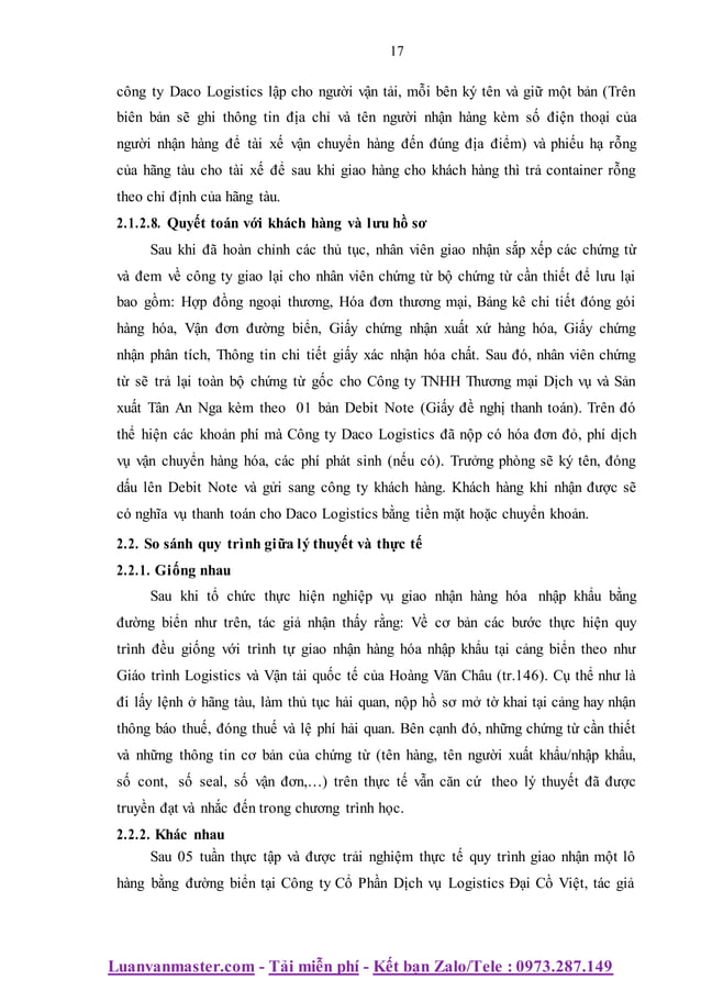 Báo Cáo Tổ Chức Thực Hiện Nghiệp Vụ Giao Nhận Hàng Hóa Kinh Doanh Nhập Khẩu Bằng Đường Biển.docx