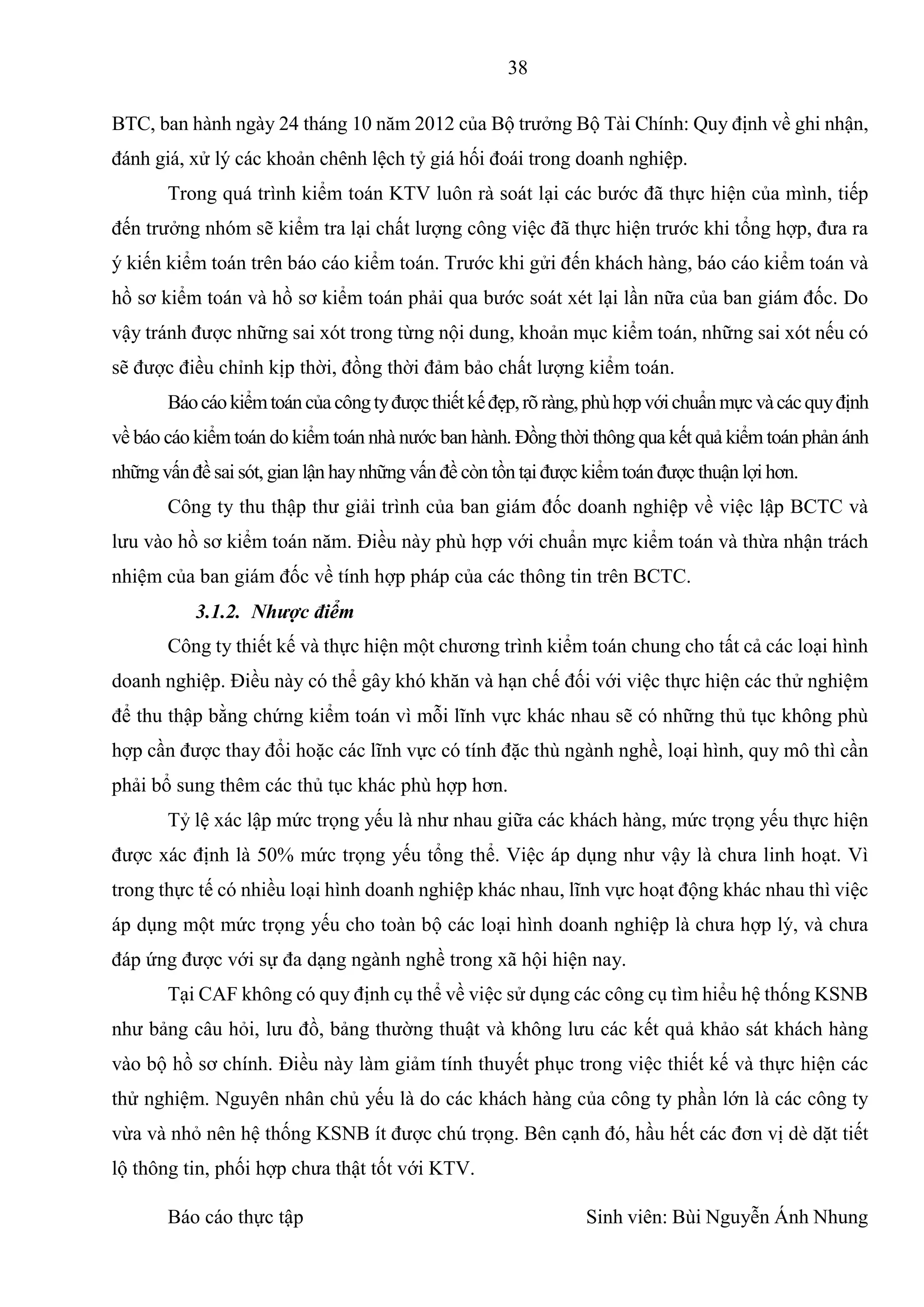 BCTT - Quy Trình Kiểm Toán Doanh Thu Và Nợ Phải Thu Trong Kiểm Toán Báo Cáo Tài Chính Tại Công ...