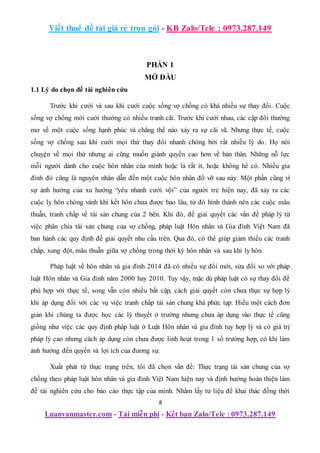 Báo cáo thực tập chia tài sản chung của vợ chồng theo pháp luật VN.docx