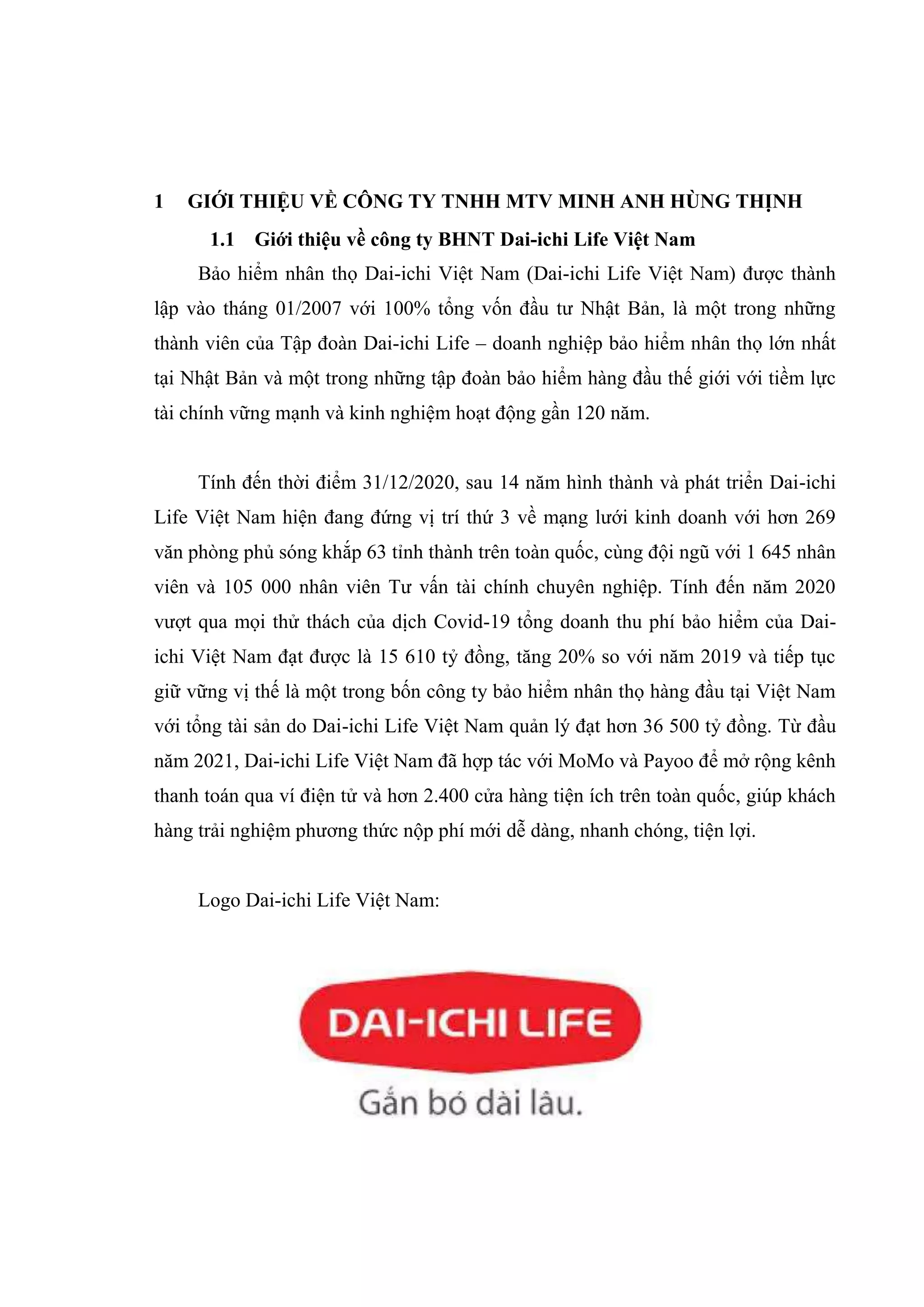 Báo Cáo Thực Tập Chính Sách Bán Hàng Tại Bảo Hiểm Dai Ichi.docx