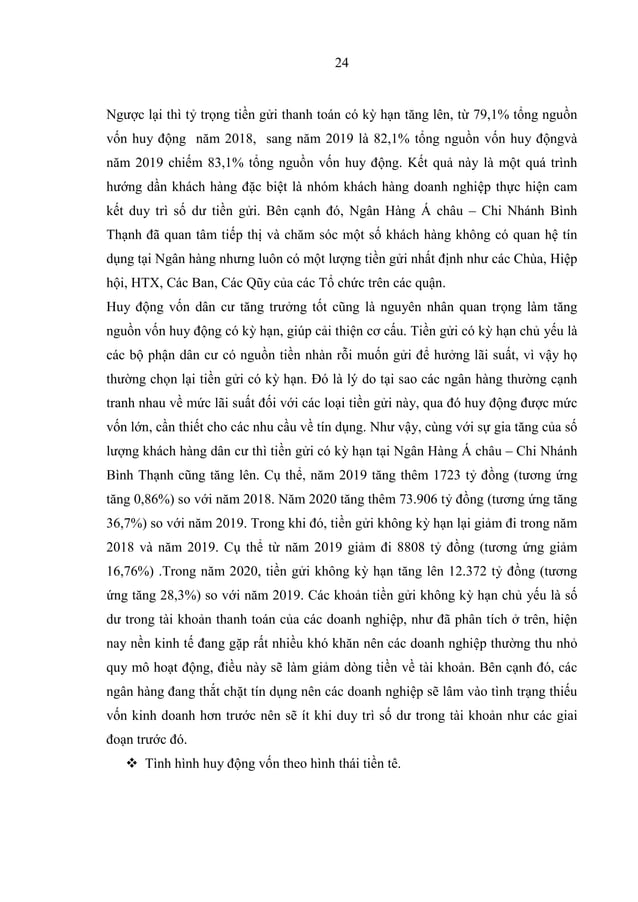 Báo Cáo Thực Tập Giải Pháp Tăng Cường Huy Động Vốn Tại Ngân Hàng Acb | DOC