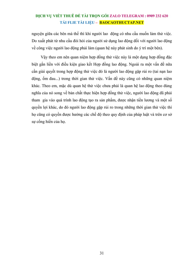 Báo Cáo Thực Tập Hợp Đồng Lao Động Và Giải Quyết Tranh Chấp Tại Công Ty | DOC