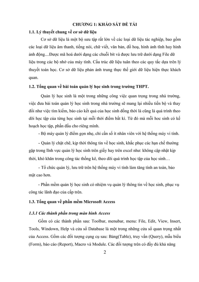 Báo Cáo Thực Tập Hệ Quản Trị Cơ Sở Dữ Liệu Access.doc
