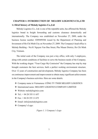 Báo cáo thực tập Internship Report tại công ty Logistics.docx