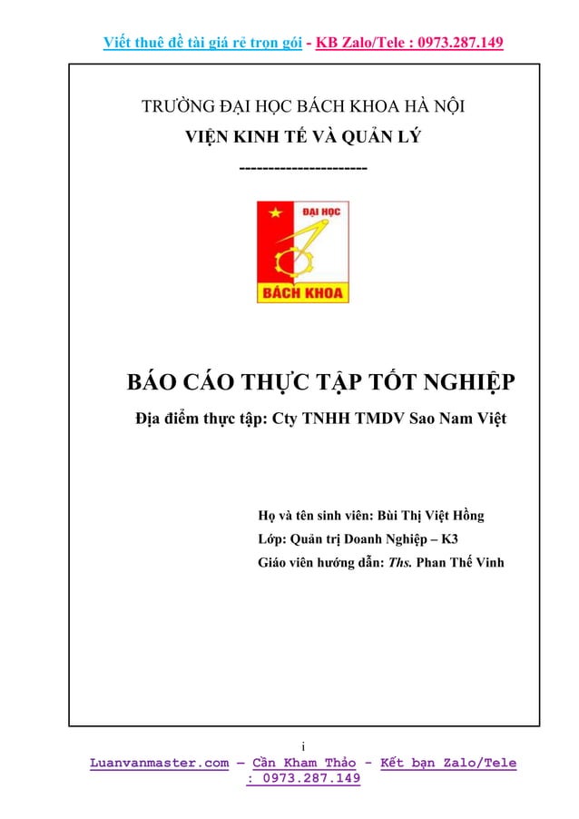 Báo cáo thực tập khoa Quản trị doanh nghiệp trường đại học bách khoa Hà Nội.doc