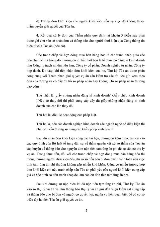 Báo Cáo Thực Tập Pháp Luật Về Giải Quyết Tranh Chấp Hợp Đồng Mua Bán Hàng Hóa Trong Thương Mại ...