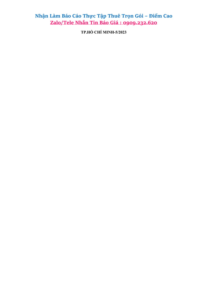 Báo Cáo Thực Tập Tốt Nghiệp Khoa Quản Trị Kinh Doanh. | DOCX