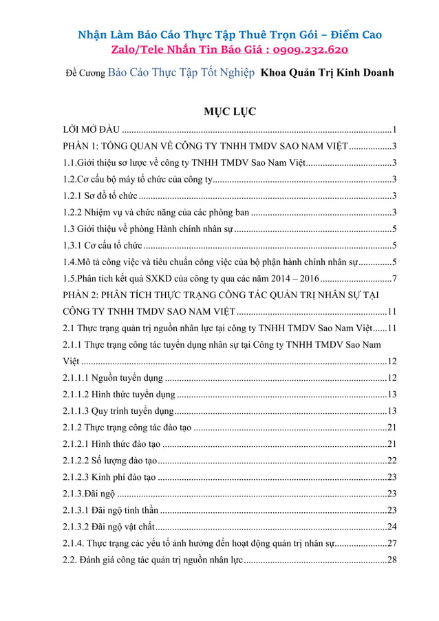 Báo Cáo Thực Tập Tốt Nghiệp Khoa Quản Trị Kinh Doanh. | DOCX