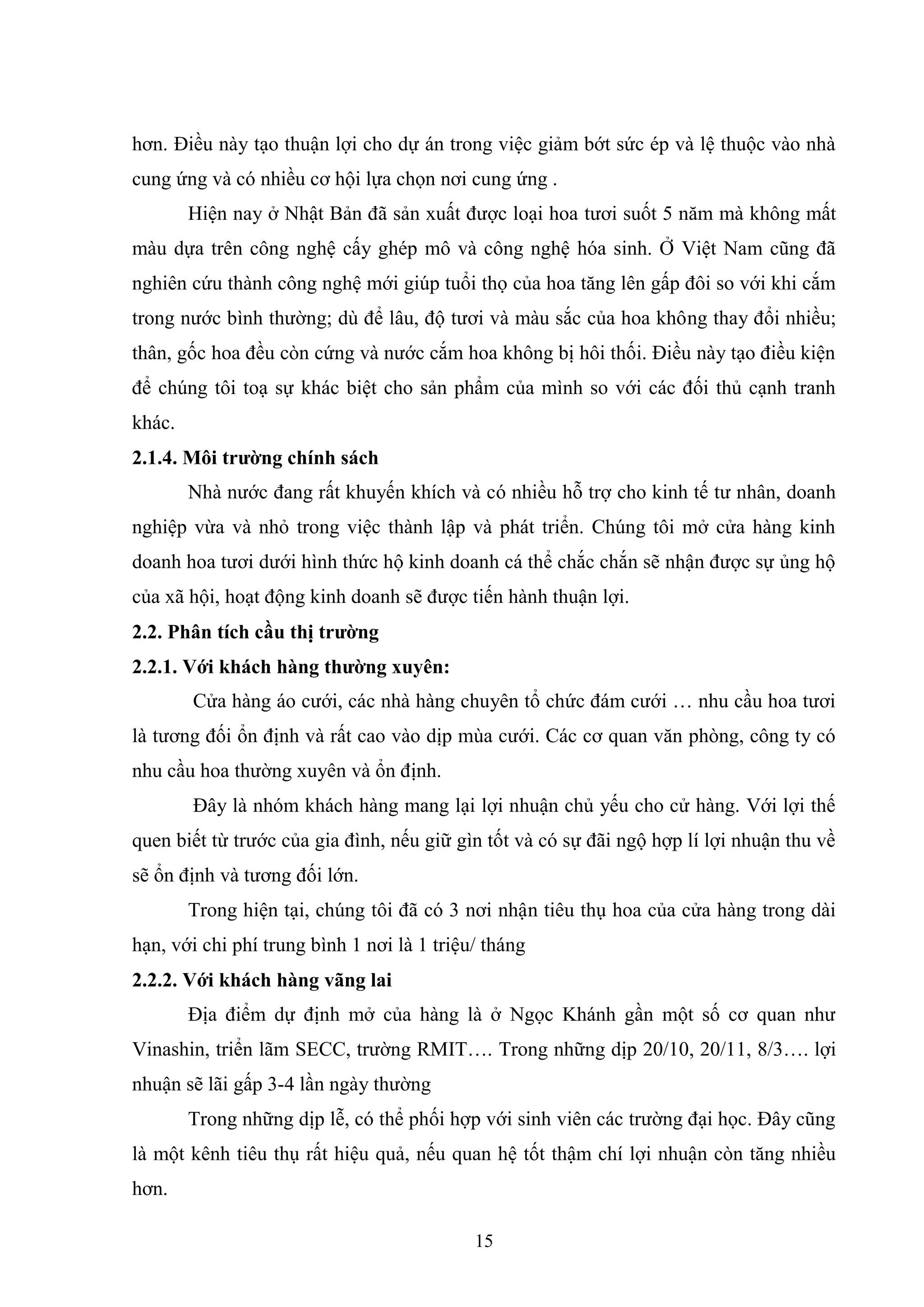Báo cáo thực tập xây dựng kế hoạch kinh doanh cửa hàng hoa tươi tại công ty Hoa Xinh.docx