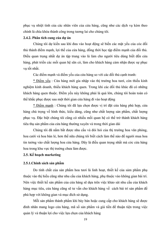 Báo cáo thực tập xây dựng kế hoạch kinh doanh cửa hàng hoa tươi tại công ty Hoa Xinh.docx