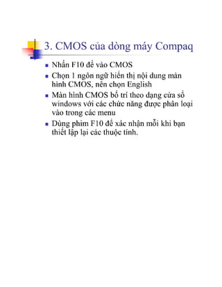 Báo cáo thiết lập cmos | PDF