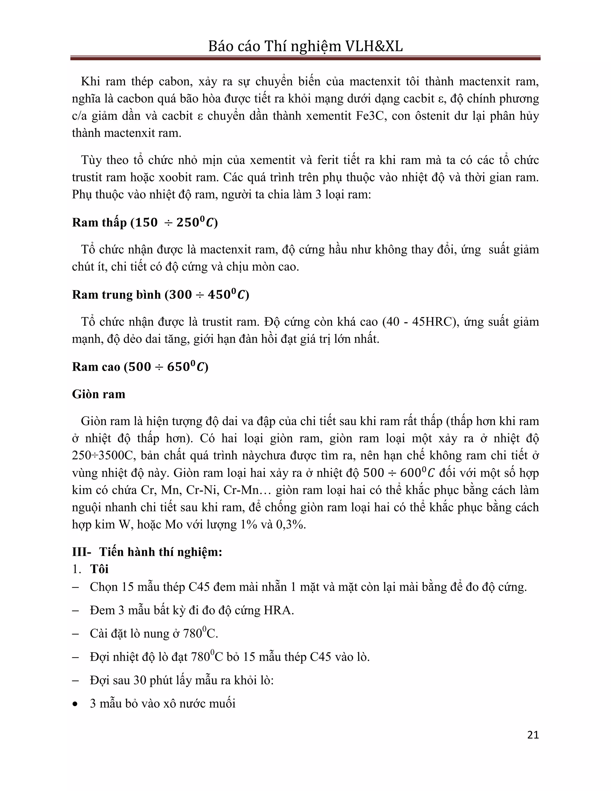Báo cáo thí nghiệm Vật liệu học | PDF