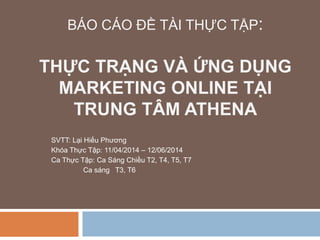 Báo cáo đề tài thực tập svtt lại hiếu phương | PPT