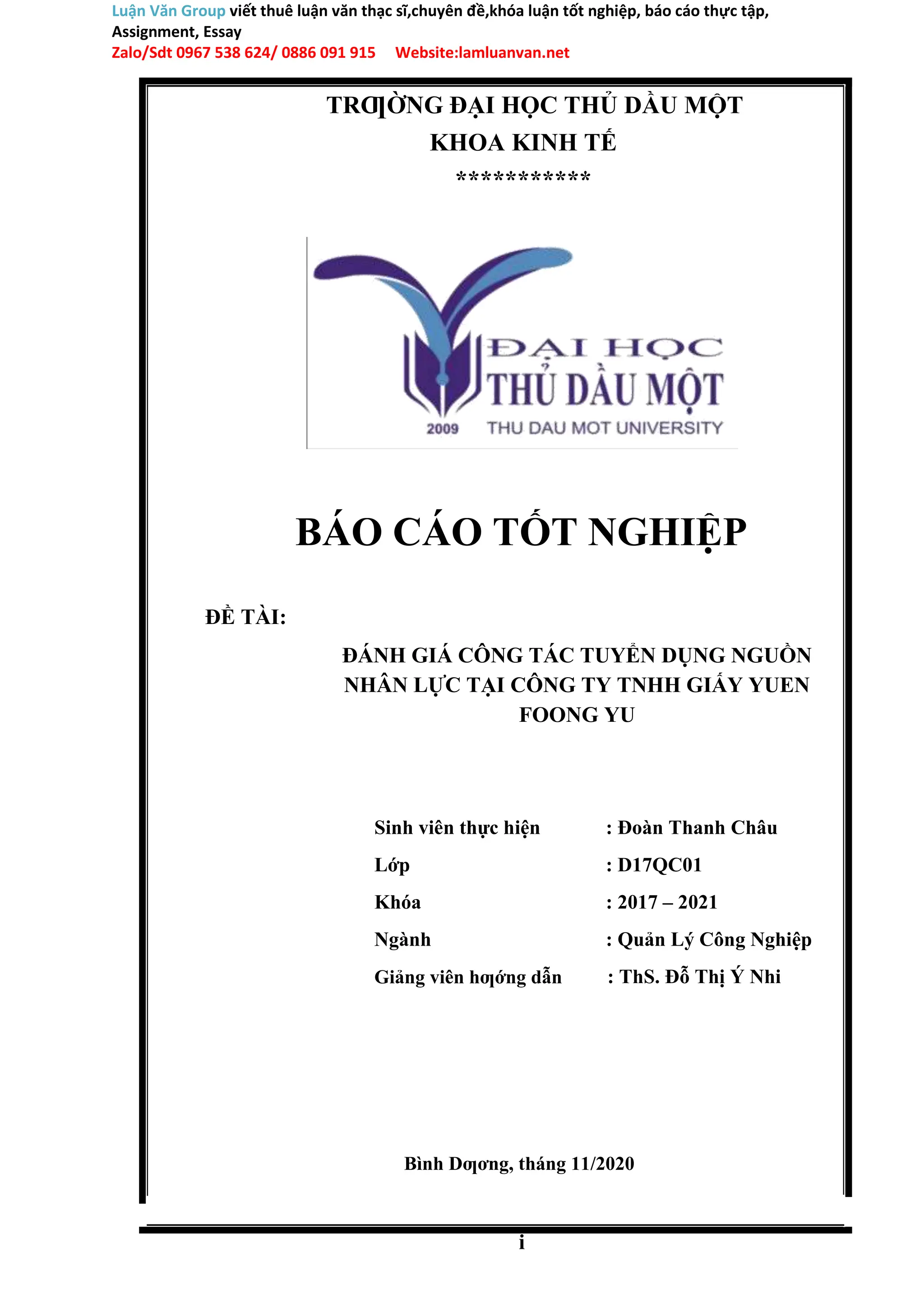 Báo cáo tốt nghiệp Đánh giá công tác tuyển dụng nguồn nhân lực tại công ...