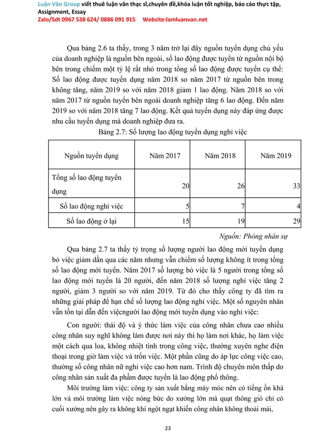 Báo cáo tốt nghiệp Nâng cao chất lượng quy trình tuyển dụng nhân sự tại công ty TNHH ...