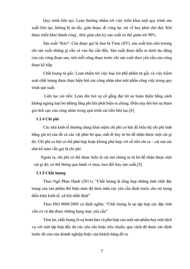 Báo cáo tốt nghiệp Áp dụng Lean nhằm khắc phục lãng phí trong quy trình sản xuất tại công ty CP ...