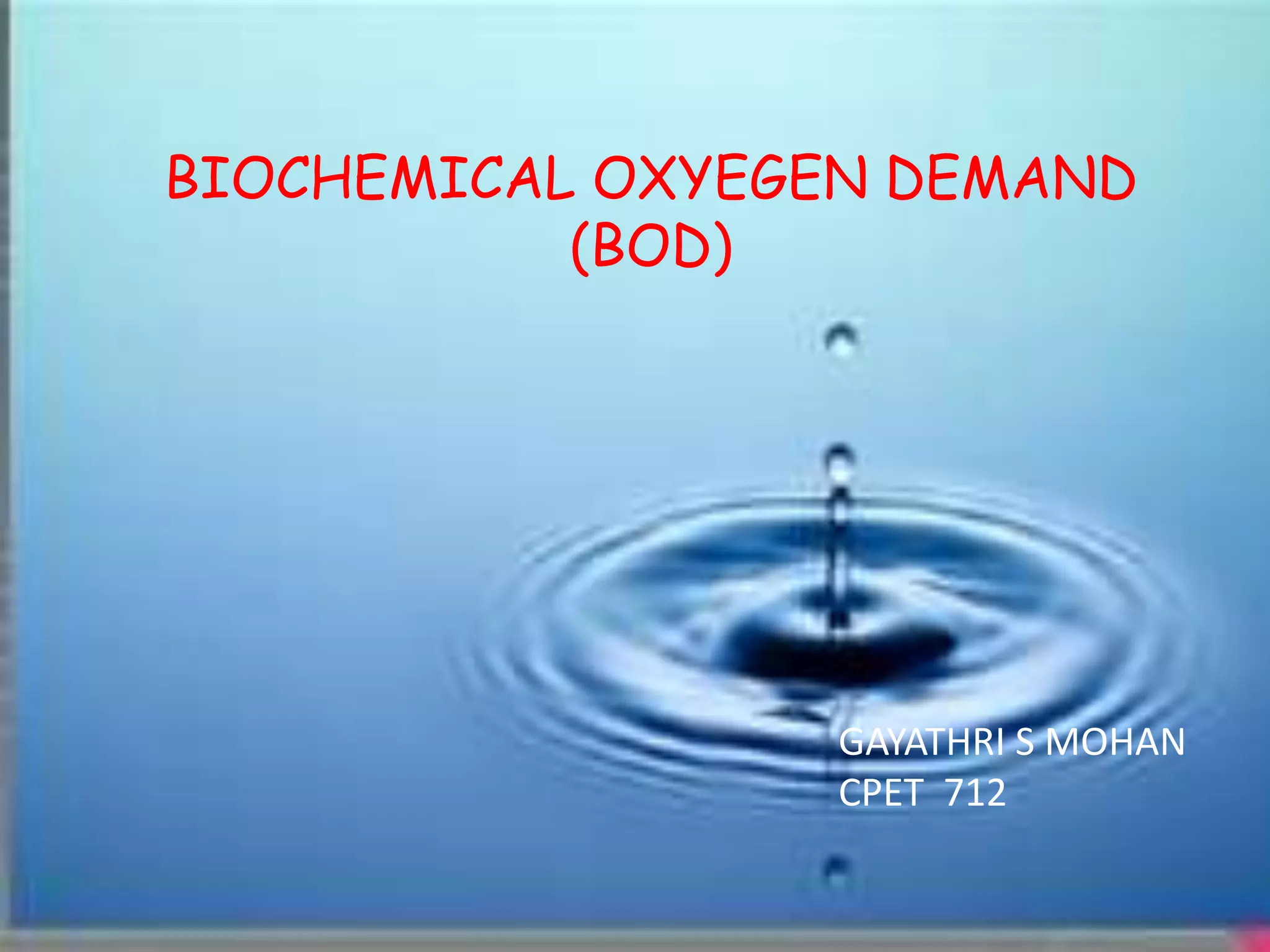 BOD Analysis as per APHA Manual | PPTX