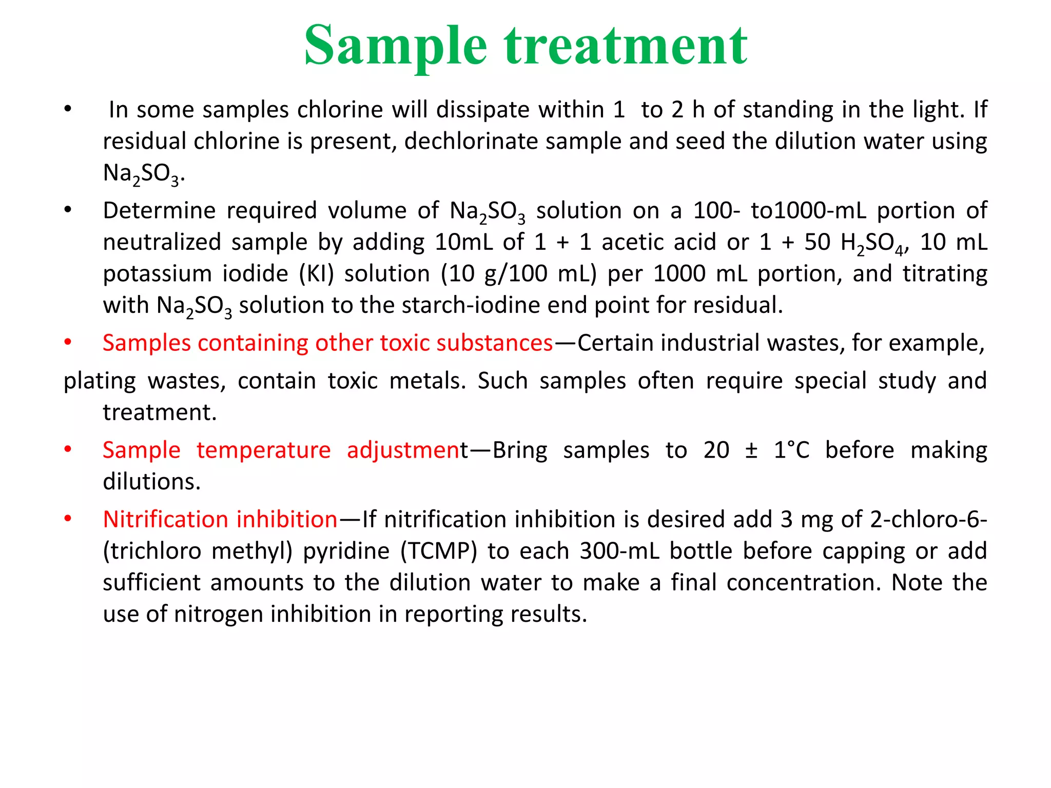 BOD Analysis as per APHA Manual | PPTX