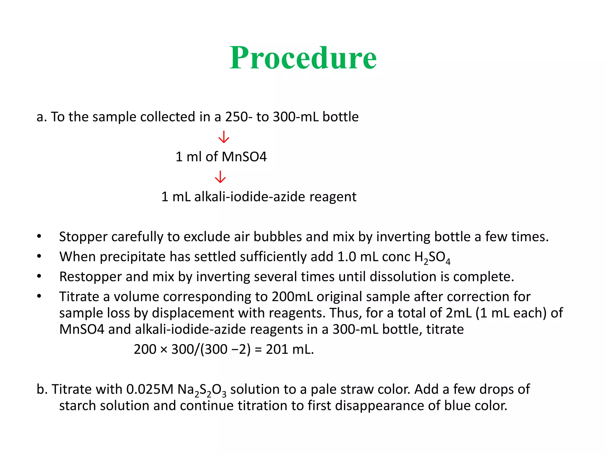BOD Analysis as per APHA Manual | PPTX