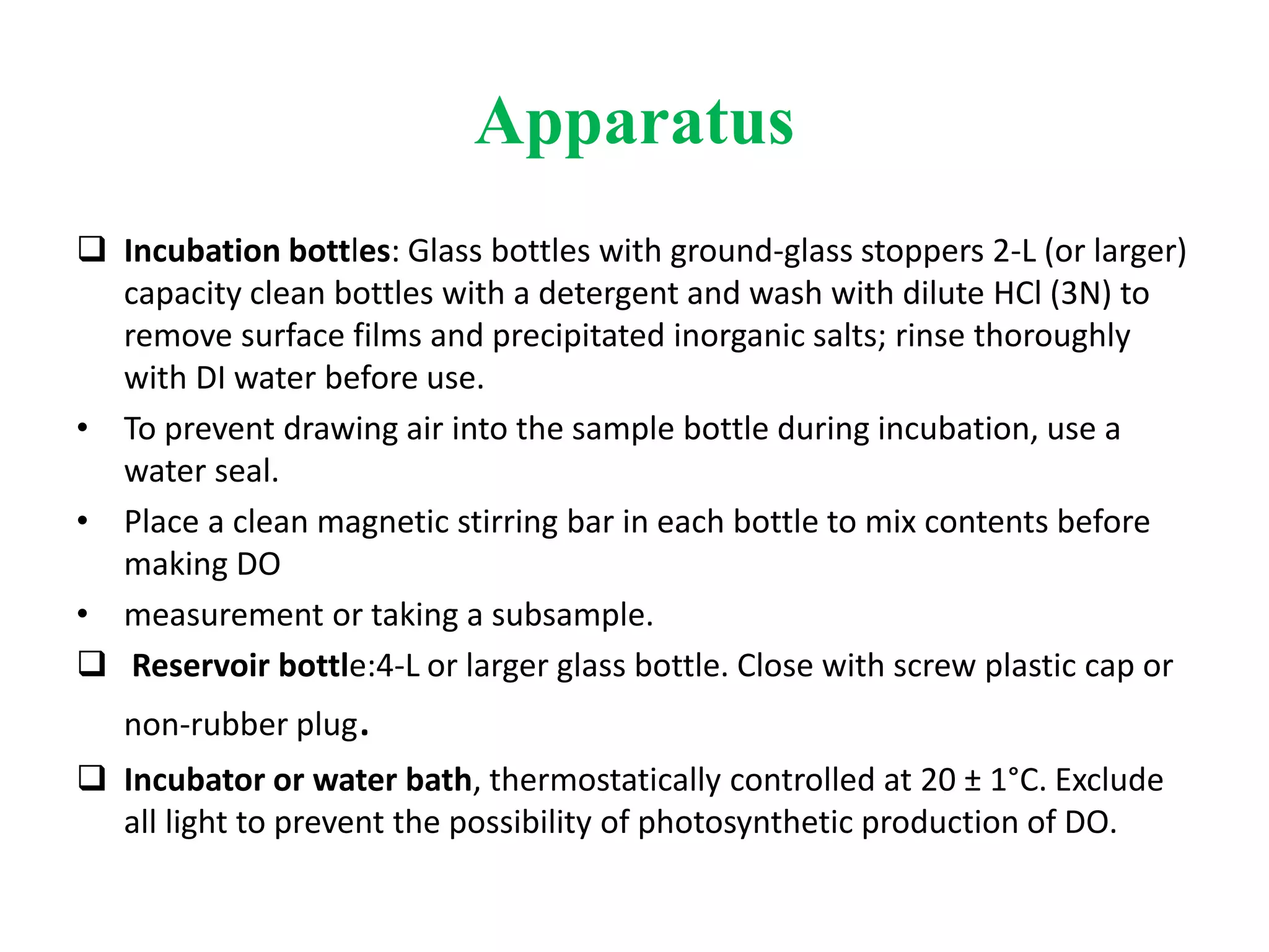 BOD Analysis as per APHA Manual | PPTX