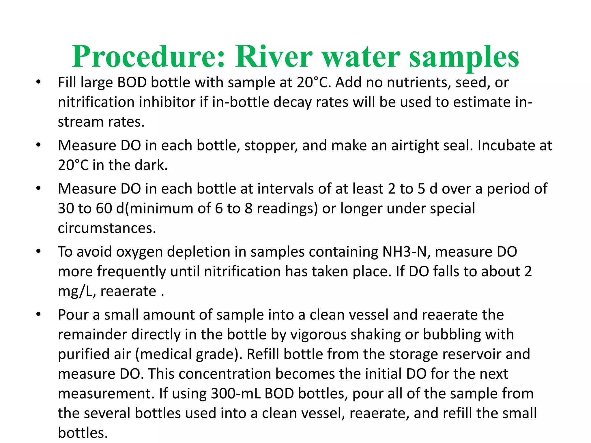 BOD Analysis as per APHA Manual | PPTX