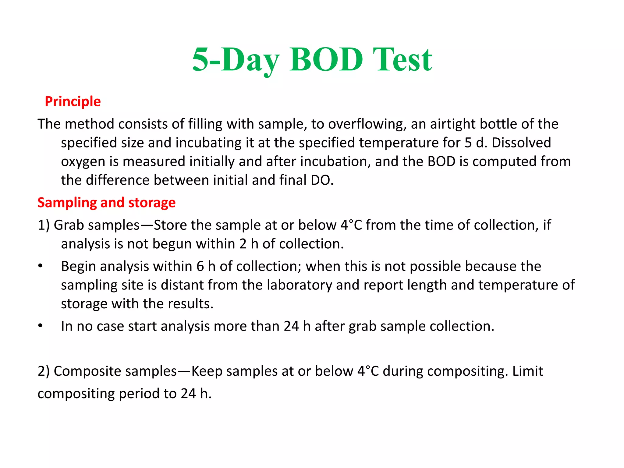 BOD Analysis as per APHA Manual | PPTX