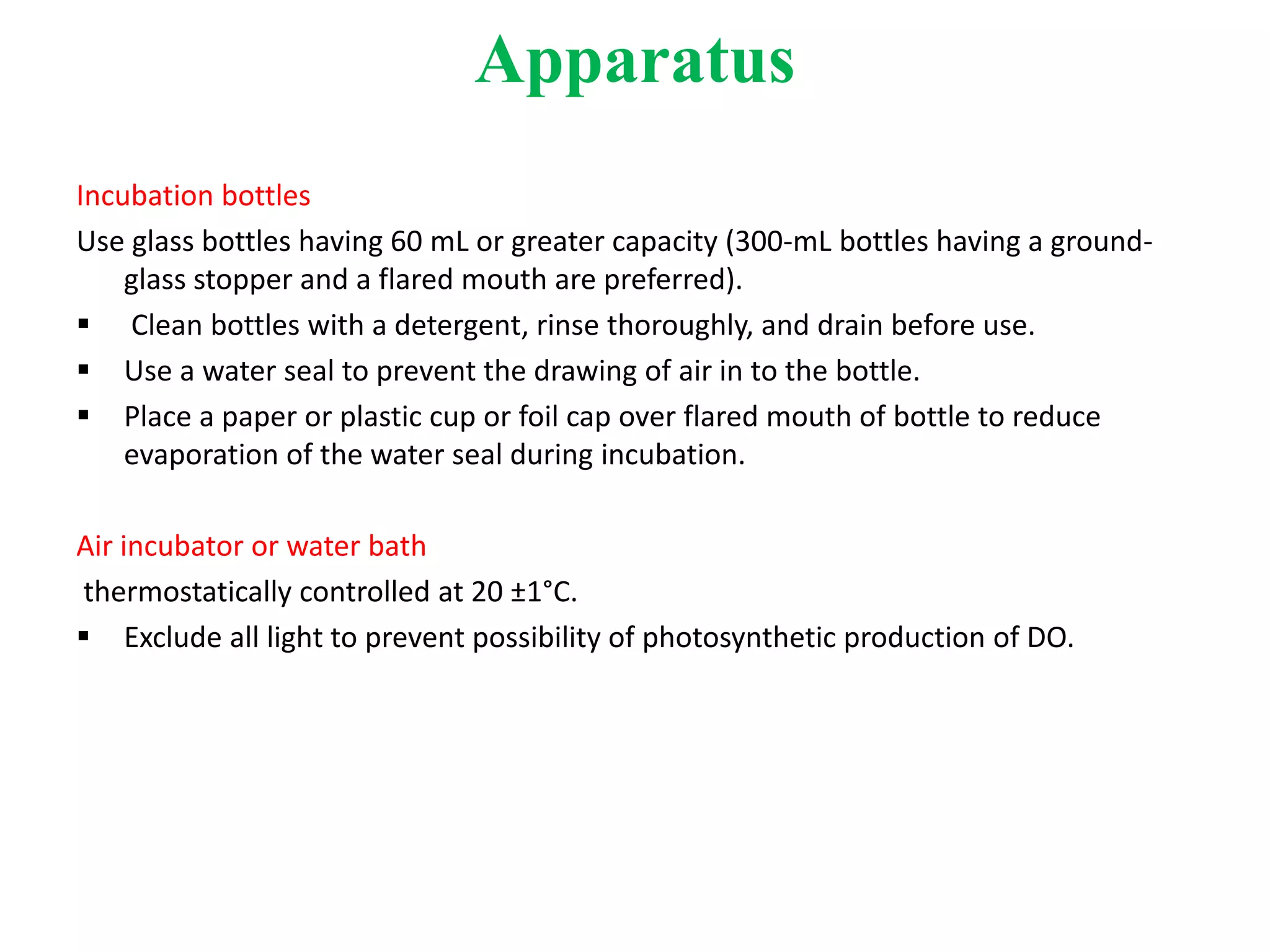 BOD Analysis as per APHA Manual | PPTX