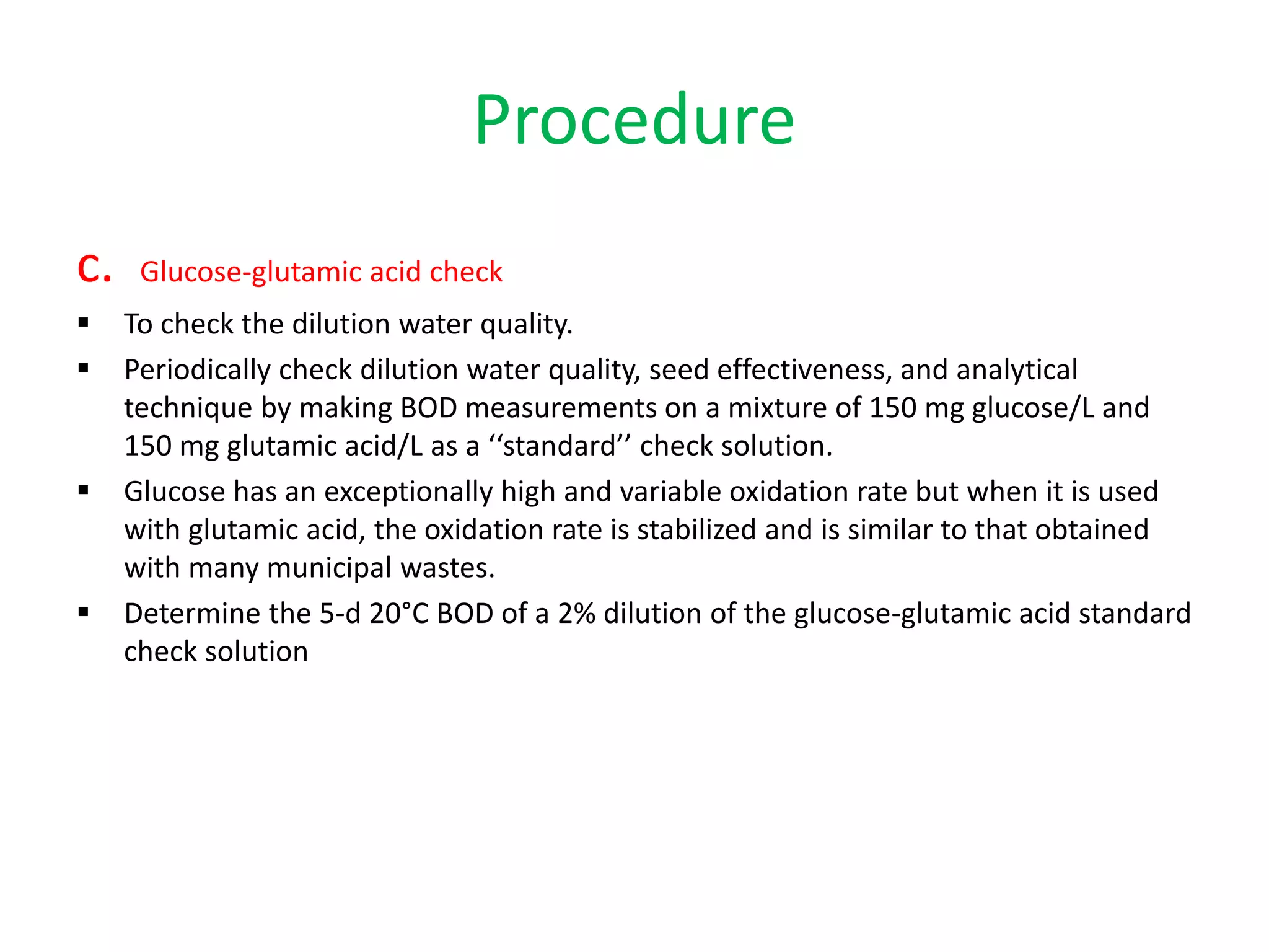 BOD Analysis as per APHA Manual | PPTX