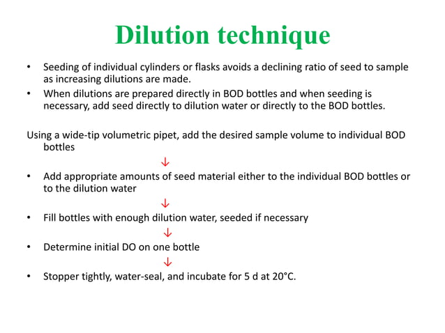 BOD Analysis as per APHA Manual | PPTX | Chemistry | Science