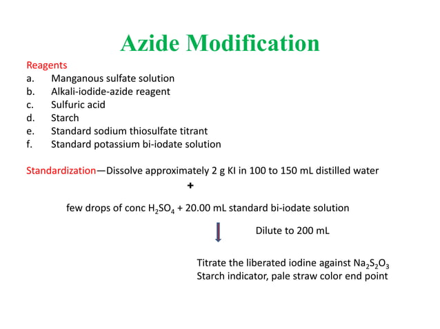 BOD Analysis as per APHA Manual | PPTX | Chemistry | Science